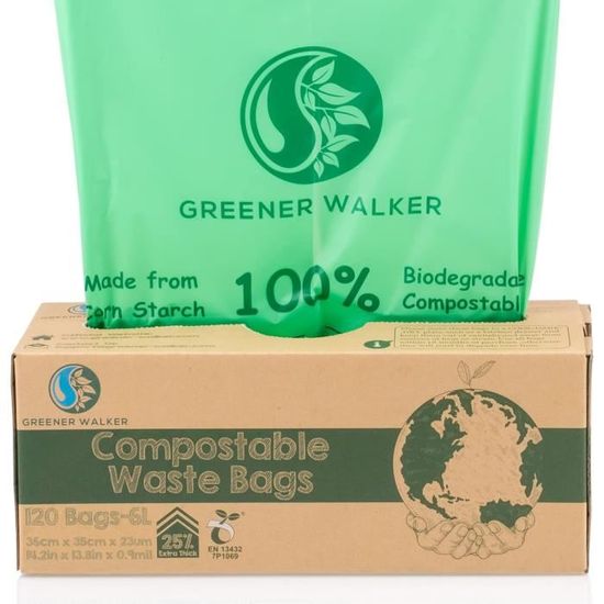 25% Très Épais Compost Biodégradable 6L-10L-30L Poubelle Les Aliments ...