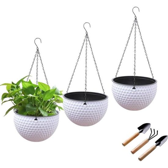 Pot De Fleurs Suspendu En Plastique, 3 Pièces Pot De Fleurs Suspendu À ...