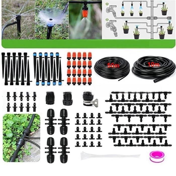 Système d'irrigation Jardin, Caldion Kit d'irrigation Goutte, 50m+10m ...