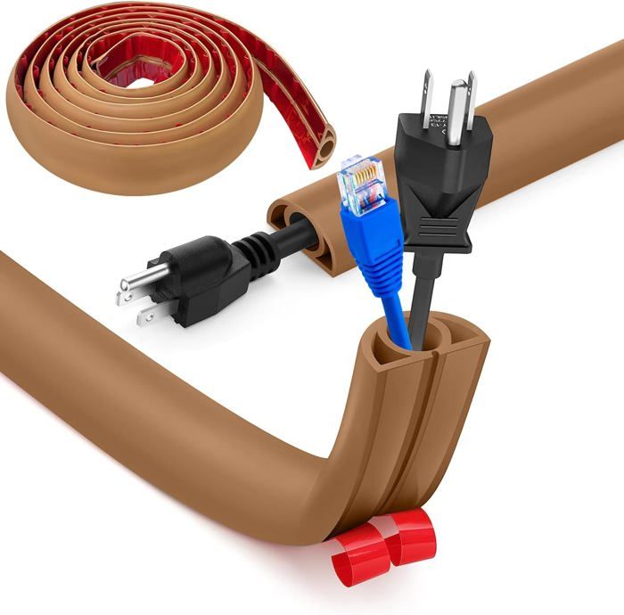 Cache Cable Sol, Petit Canal De Câble Flexible,5M X 2Cm Goulotte Passe ...