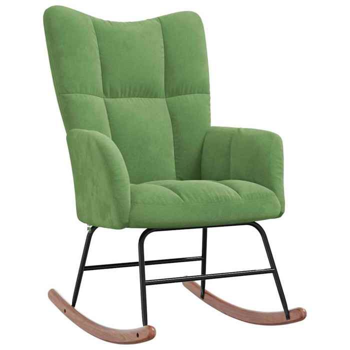 @FRENCH Chaise de relaxation/Chaise à bascule - Accoudoirs - Vert clair ...