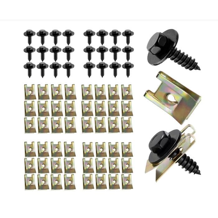 60 x Car Body Screws for Car Bodywork Screws for Car Fenders and ...