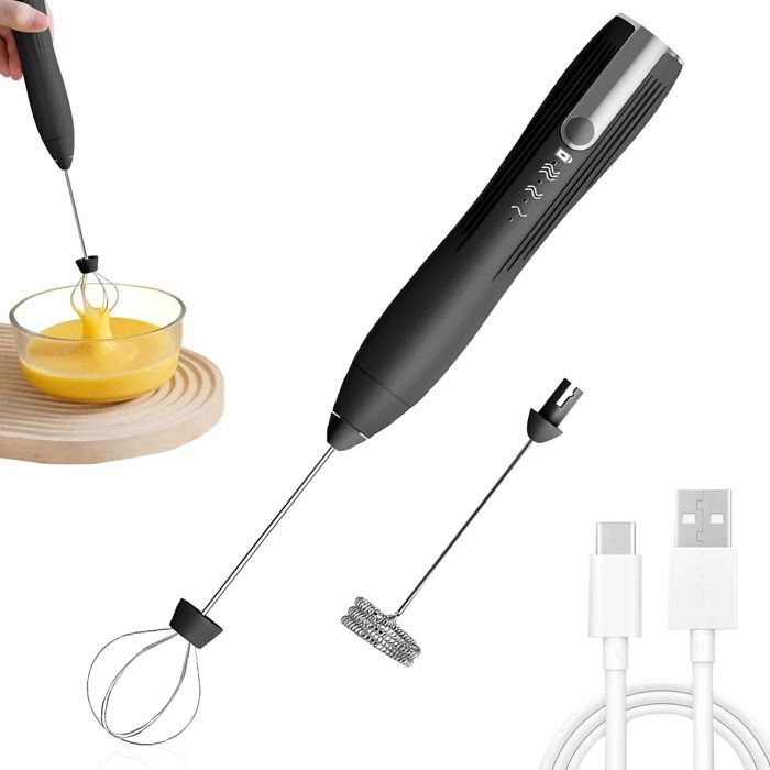 Portable Rechargeable Electric Milk Foam Foam Maker Wireless Stainless ...