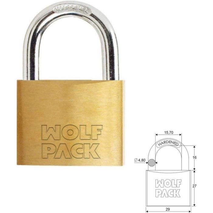 Cadenas clé identique - Wolfpack - 30mm - Arc normal - Utilitaire ...