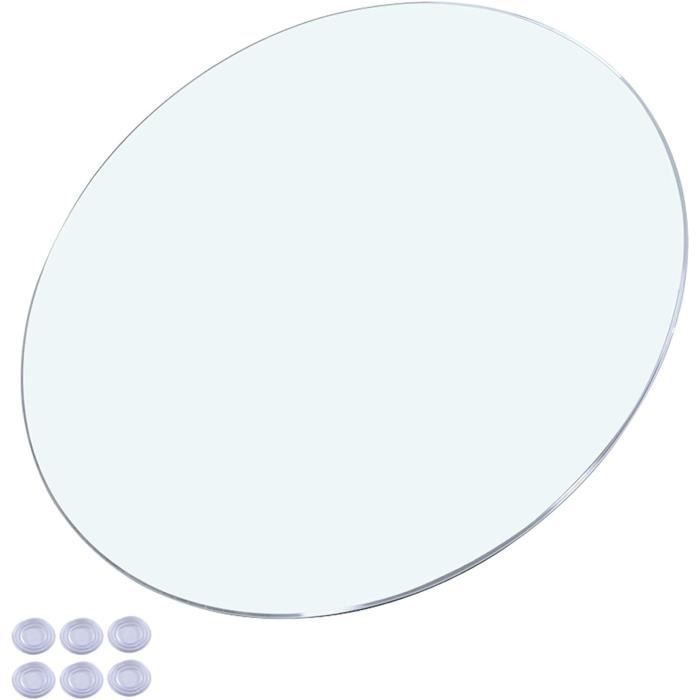 Plateau De Table Rond En Transparent Verre Ø45 Cm, Tables Basses De ...
