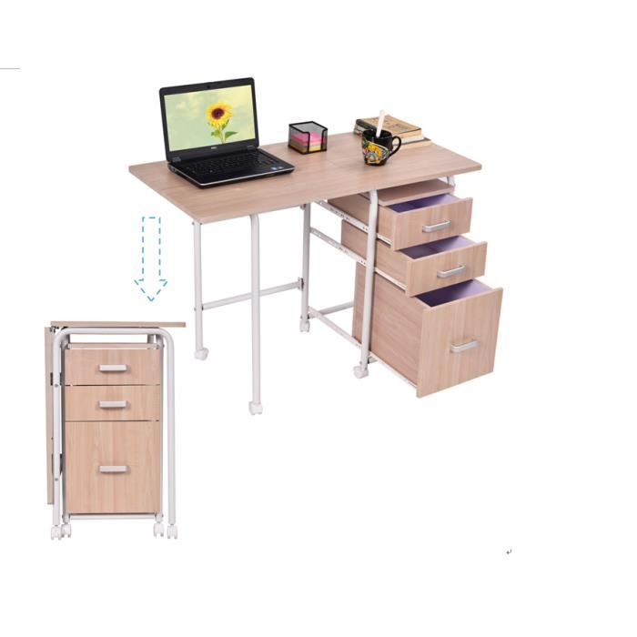 Bureau informatique table informatique mobile pliable table d ...