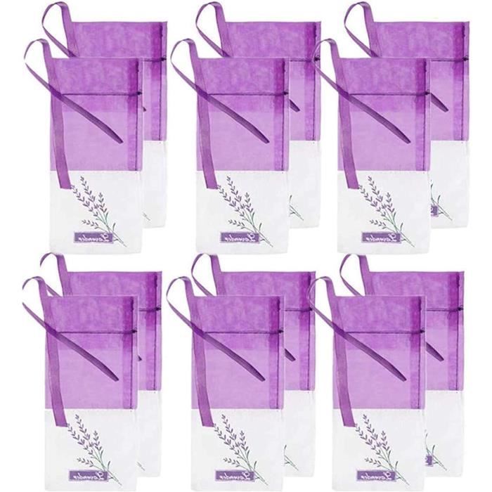 12 sachets vides avec sachets, sachets de Gaze de Coton Violet Lavande, sachets Lavande, sachets ...