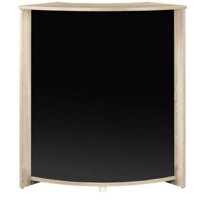 Comptoir de bar chêne naturel et noir Snack 96 cm - Cdiscount Maison