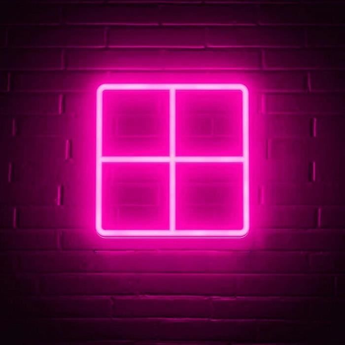 Bloc De Construction Rose Néon Led Néon Panneau Usb Lampe Publicitaire ...