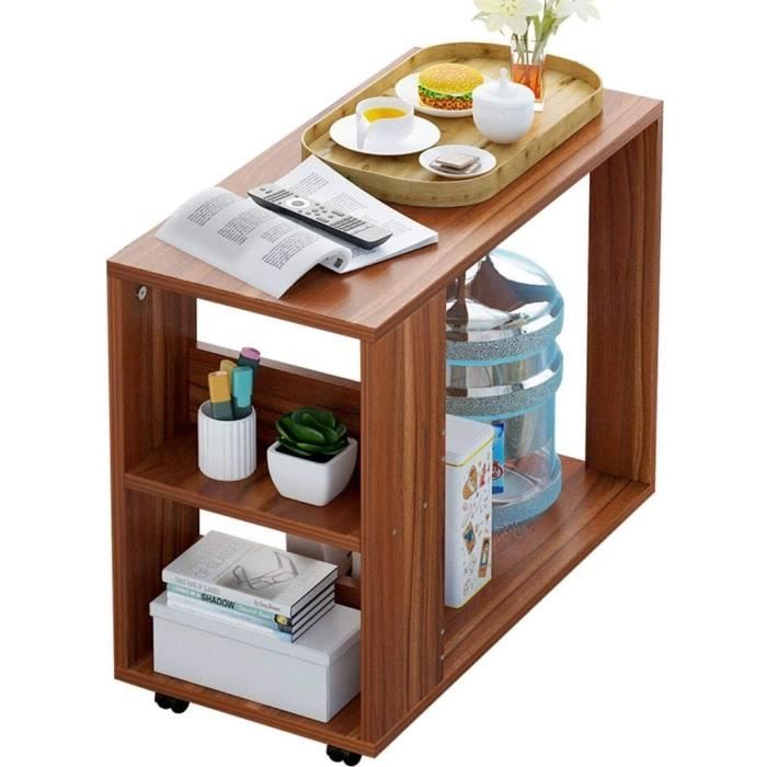 TABLE BASSE WINON Table Basse Side Table Table d'appoint, 3 sur Roues ...