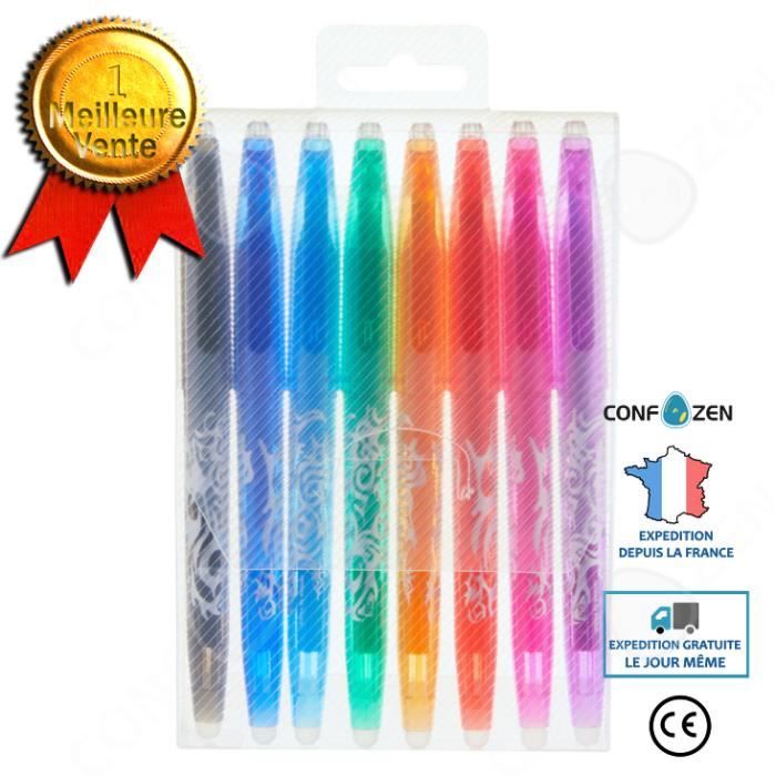 CONFO® Stylo couleur effaçable Ensemble de stylos gel de 8 couleurs ...