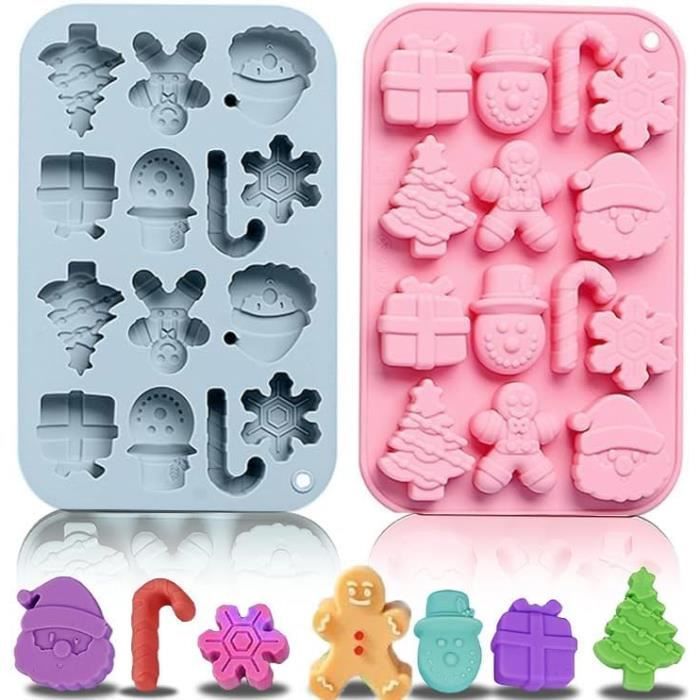 Moule Gateau Silicone De Noel,Lot De 2 Moules En Silicone Pour Chocolat ...