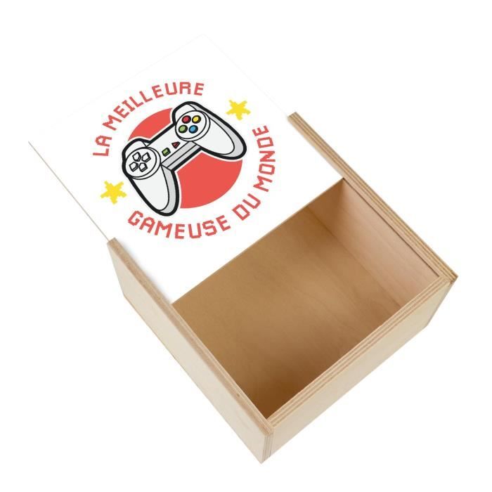 Boite Coffret en Bois - La Meilleure Gameuse du Monde Gaming Retro ...