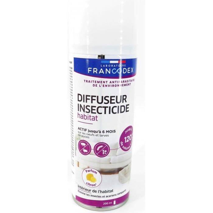 Diffuseur insecticide habitat. 200 ml.(120m²) parfum citron. traitement ...