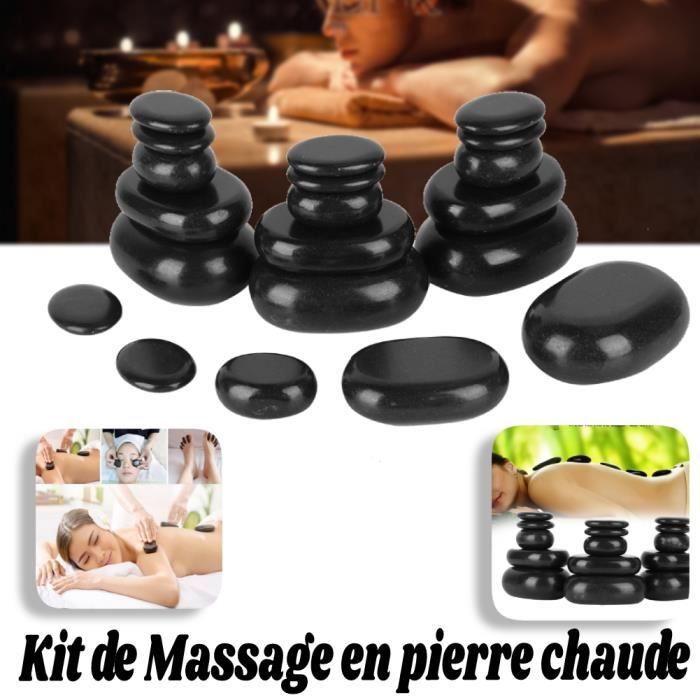 20Pcs Hot Foot Stone noir forme ovale de massage pour renforcer la ...