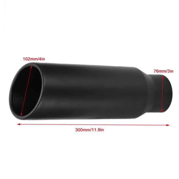 Omabeta tube d'échappement de voiture Tuyau d'échappement de voiture en acier inoxydable, entrée ...