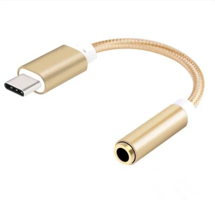 Câble Audio USB Type C vers Jack 3.5mm,Adaptateur Mx pour Téléphone ...