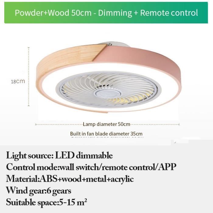 Plafonnier LED avec ventilateur - RUMOCOVO - Nordic Ceilling Fan Lamp ...