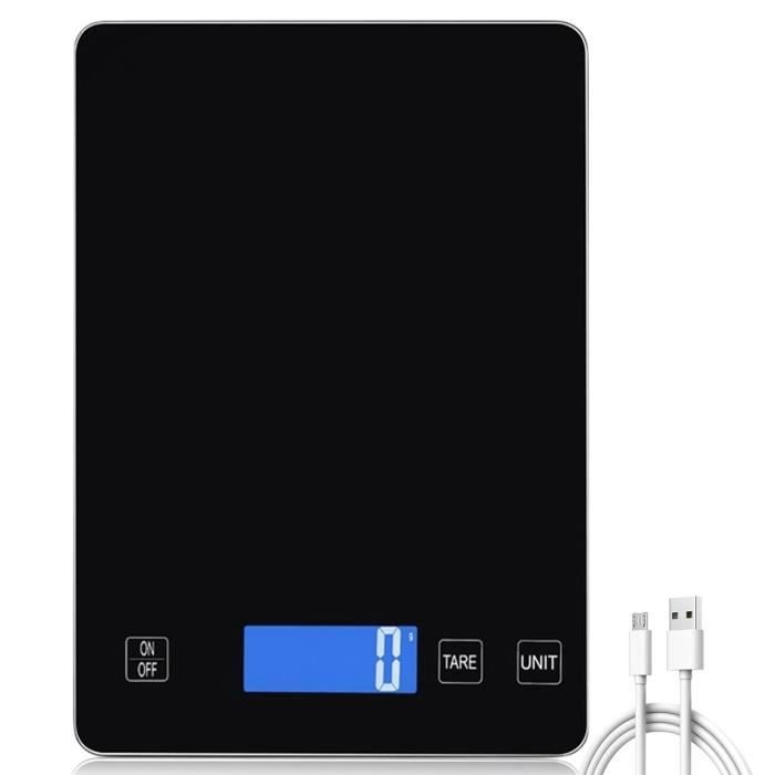 Balance De Cuisine Numérique15 Kg-1 Grechargeable Par Usbavec Écran Led ...