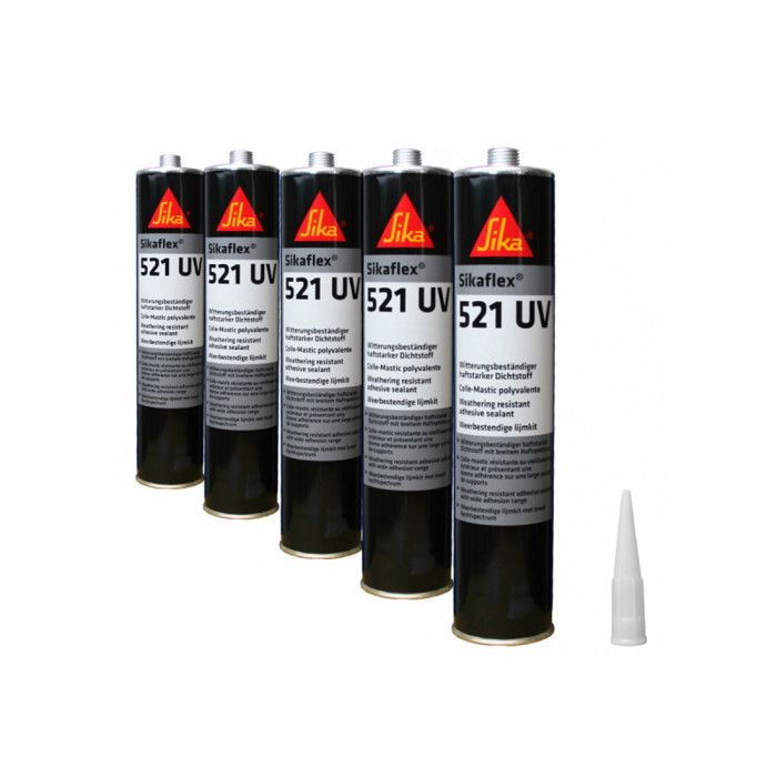 Colle mastic hybride SIKA Sikaflex 521 UV - Noir - 300ml - Lot de 5 ...