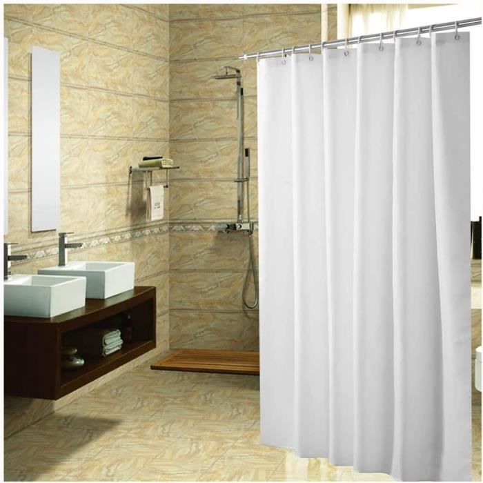 Daesar Rideau de douche 100 x 200 cm - En polyester - Anti-moisissure ...
