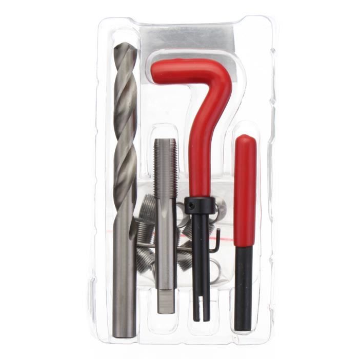 TEMPSA kit 15pcs Foret Hélicoïdal Fil Outil Réparer Filetage Filet ...