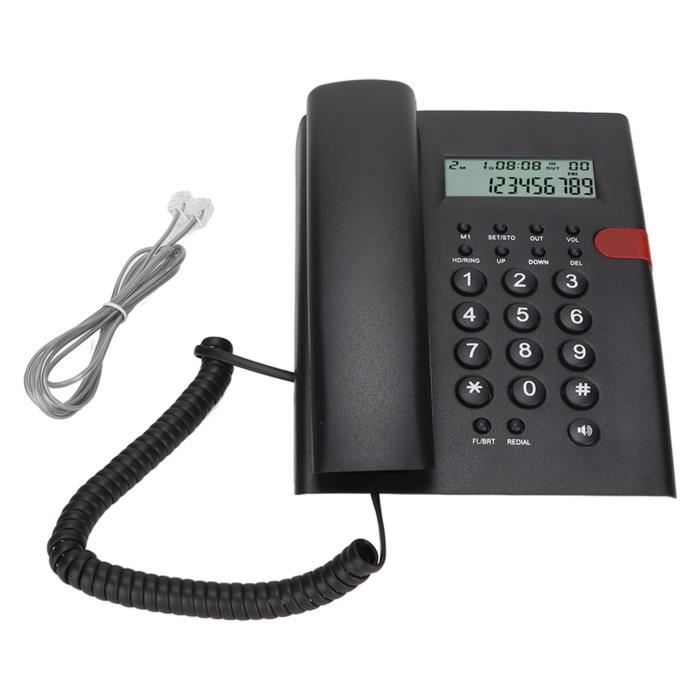 TMISHION téléphone avec identification de l'appelant K010A-1 Téléphone filaire Fonction d ...