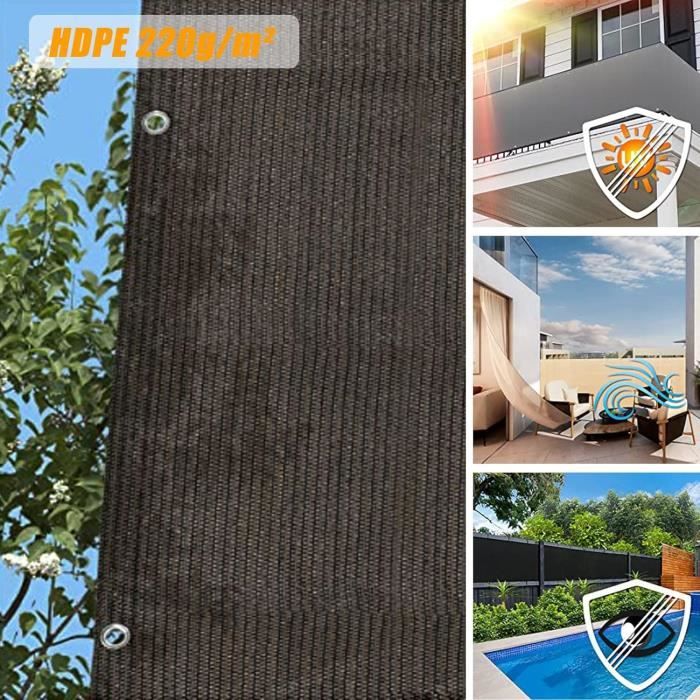 Cache Vue Balcon - Toile de Balcon Blanche 60x550cm - Protection UV et ...