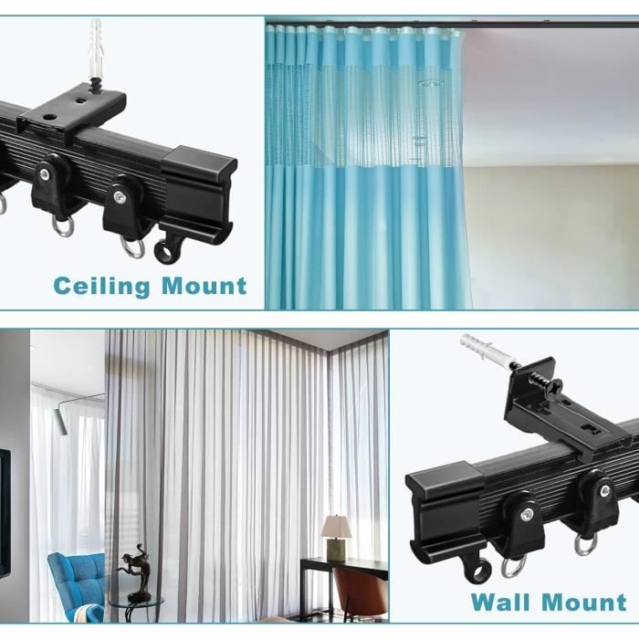 Tringle À Rideau De Plafond - B[L1932] - Rail À Rideau Incurvé Mural ...