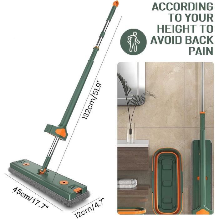 Balai Lave Sol avec Vaporisateur, Serpillière pour Nettoyage du Sol en Spray Balai de ...