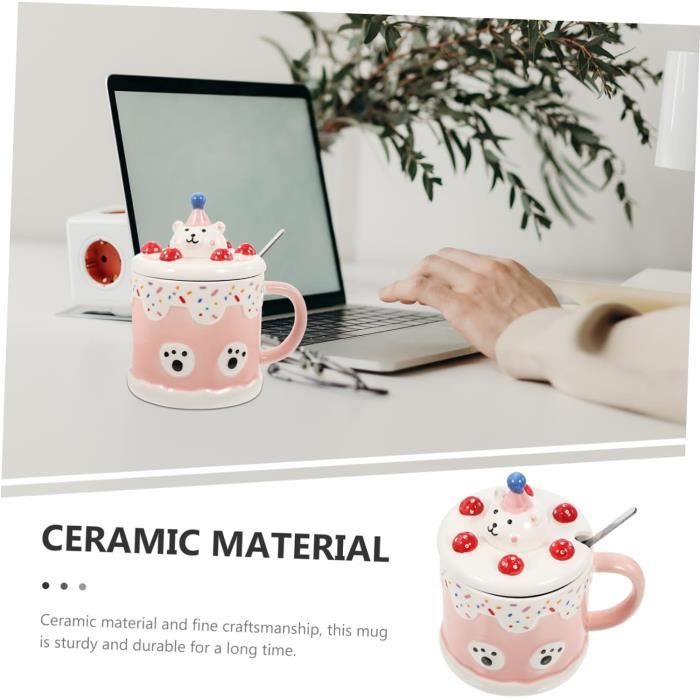 1 Jeu Tasse En Céramique Mug Personnalisé Tasses À Café Avec Couvercles ...