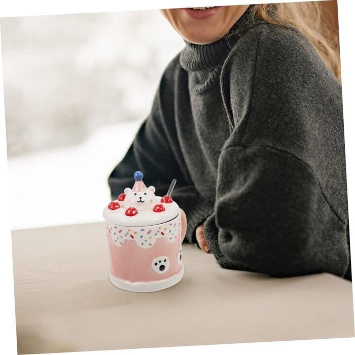 1 Jeu Tasse En Céramique Mug Personnalisé Tasses À Café Avec Couvercles ...