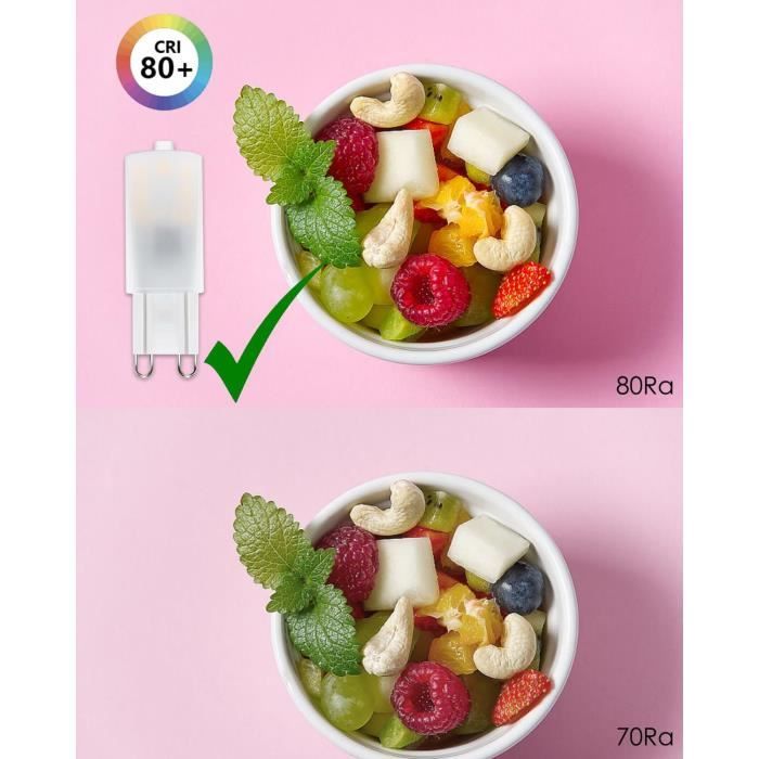 Ampoule LED G9, G9 LED 2,5W équivalent 25W Lampe Halogène, Blanc froid ...