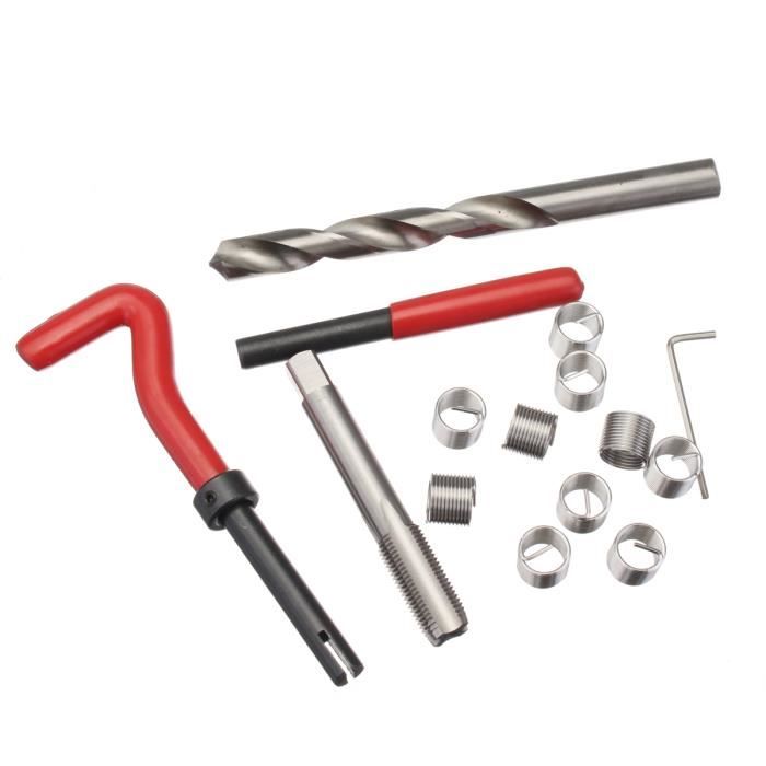 TEMPSA kit 15pcs Foret Hélicoïdal Fil Outil Réparer Filetage Filet ...