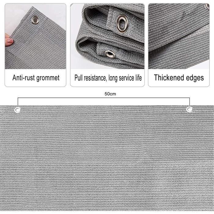 Cache Vue Balcon - Toile de Balcon Blanche 60x550cm - Protection UV et ...