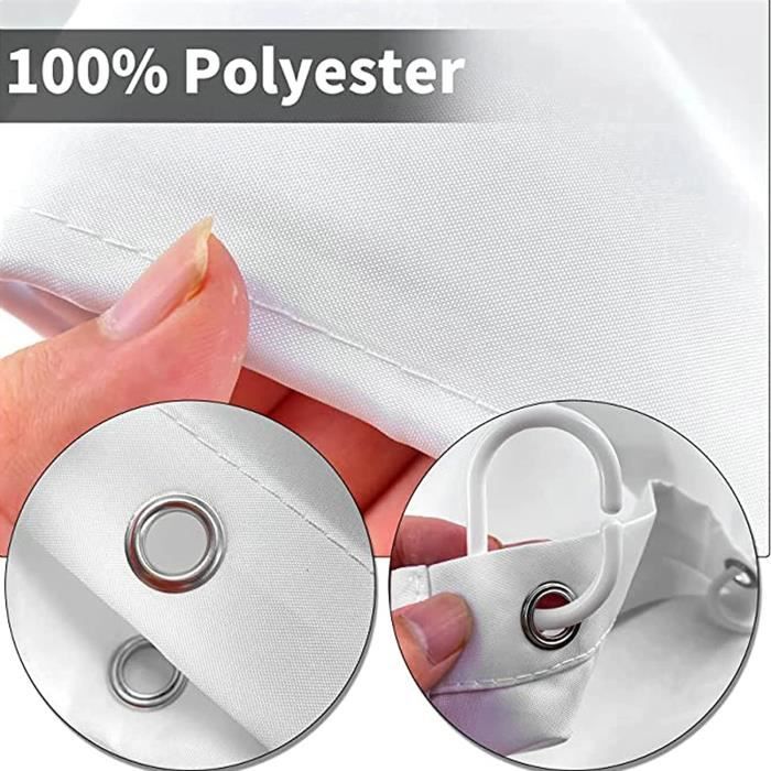Daesar Rideau de douche 100 x 200 cm - En polyester - Anti-moisissure ...