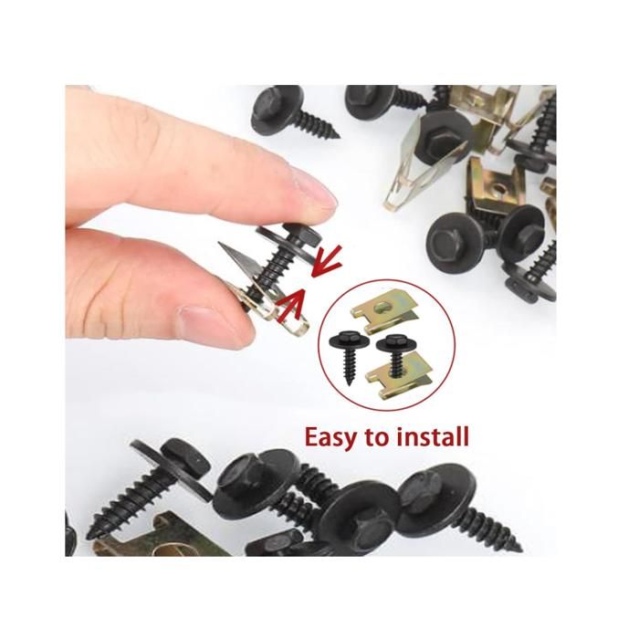 60 x Car Body Screws for Car Bodywork Screws for Car Fenders and ...