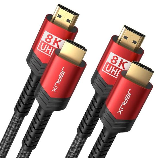 Cable HDMI 3M 2 Paquets Cable HDMI 21 48Gbps Haute Vitesse Cble HDMI 4K ...
