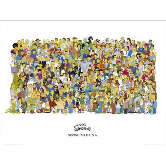 Les Simpsons - Cast - 60x80cm - AFFICHE - POSTER - ART PRINT ...