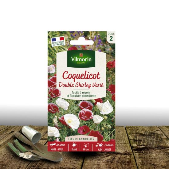 Graines de Pavot (Coquelicot) double Shirley varié - Vilmorin ...