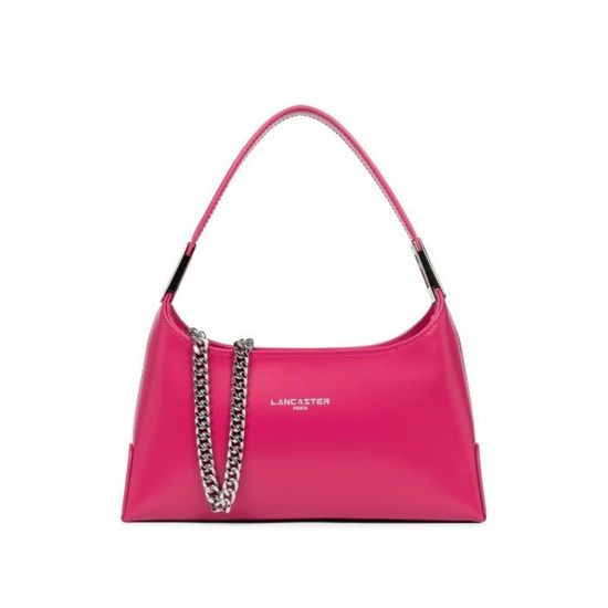 Sac porte epaule en cuir Lancaster Ref 60709 Fuschia 25*12*7 cm - Cdiscount Bagagerie - Maroquinerie