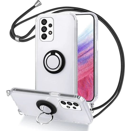Coque Pour Samsung Galaxy A53 5G Avec Cordon De Collier,Case Rigide En Acrylique Transparent ...