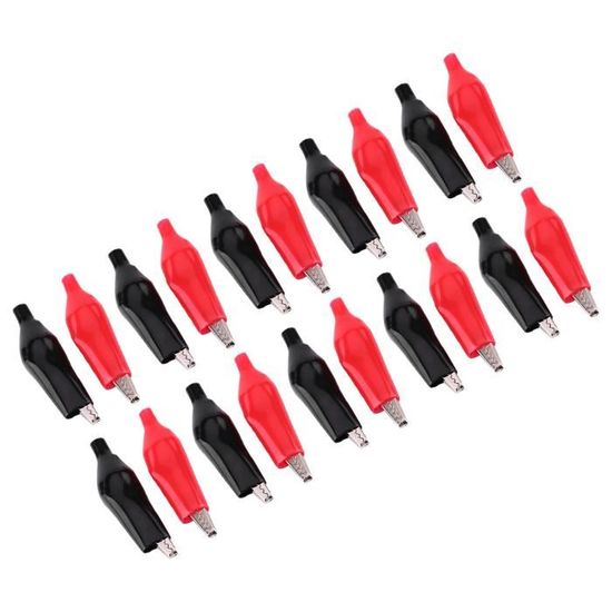 Pince crocodile - SURENHAP - Noir&Rouge - PVC - 28mm - 1.1 - Cdiscount ...