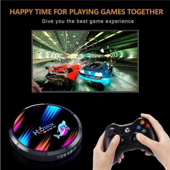 Boîtier Smart TV H96 MAX X3, Amlogic S905X3, Android 9.0, 8K, 4 go de ...