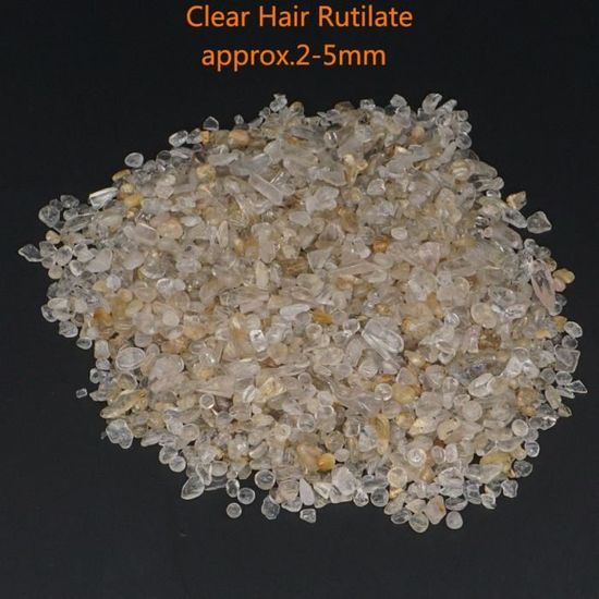 Galet en cristal de Rutilate clair - YWEI - 50g - Pierres naturelles ...