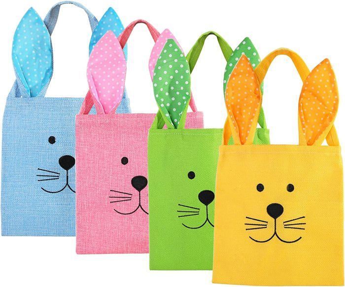 4 Sacs Cadeaux Pour Pâques,Sac En Cadeau Paques Avec Poignée,Panier De ...