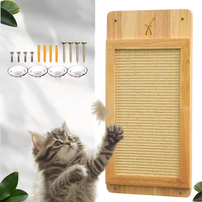 Grattoir Pour Grands Chats Arbre En Bois Avec Sisal Protecteur De ...