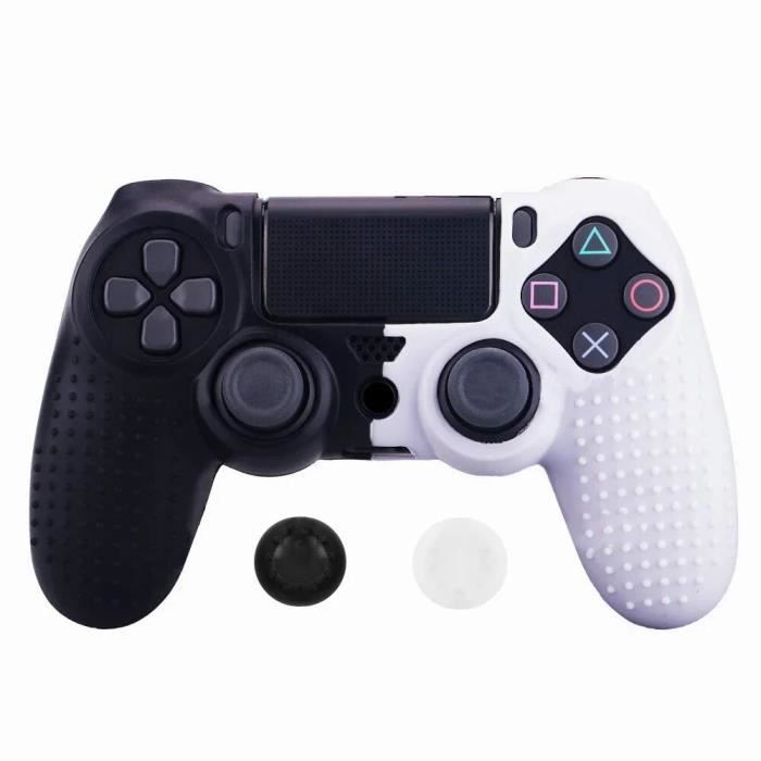 3 Noir Blanc - ZOMTOP-Juste en silicone pour manette Dualshock 4 PS4 ...