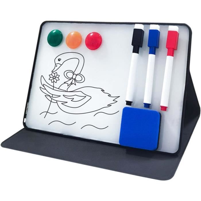 Mini Tableau Blanc Portable Pliable Avec 3 Stylos Et 3 Aimants Et Une ...