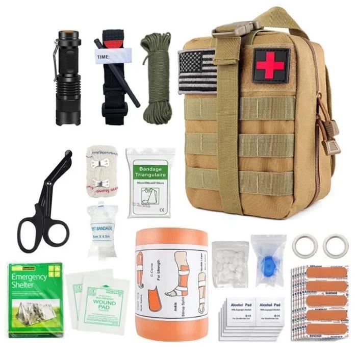 Kit de premiers secours tactiques,équipement de survie,Molle,équipement ...